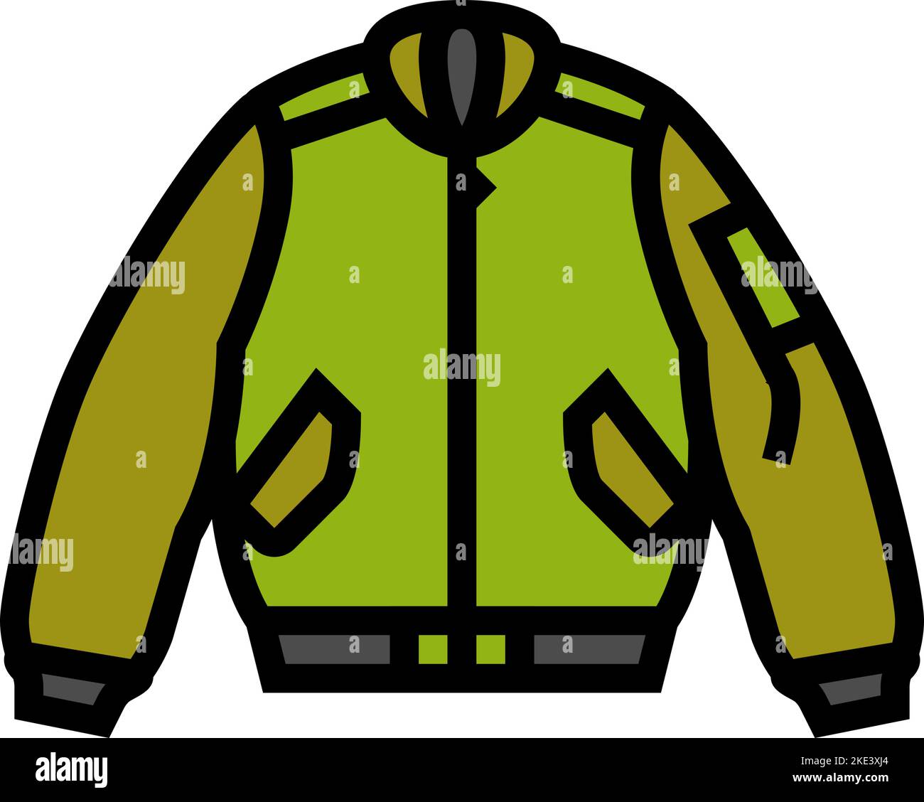 bomber outerwear male color icon vector illustration Stock Vector Image ...