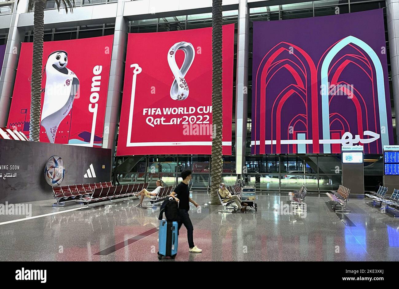 Photo taken on Nov. 10, 2022, at Doha's Hamad International Airport ...
