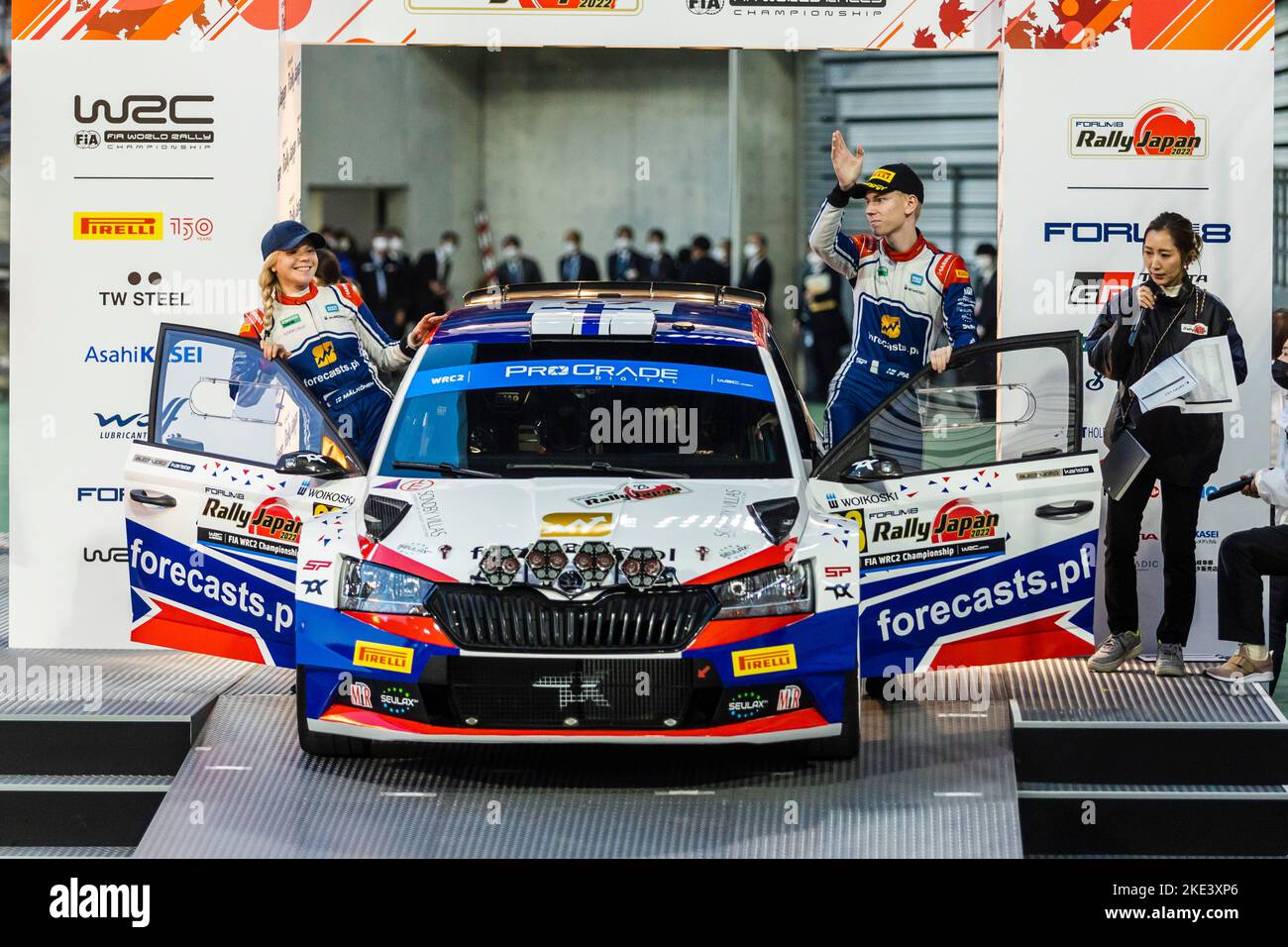 23 PAJARI Sami (fin), MALKONEN Enni (fin), Skoda Fabia Evo, action ...