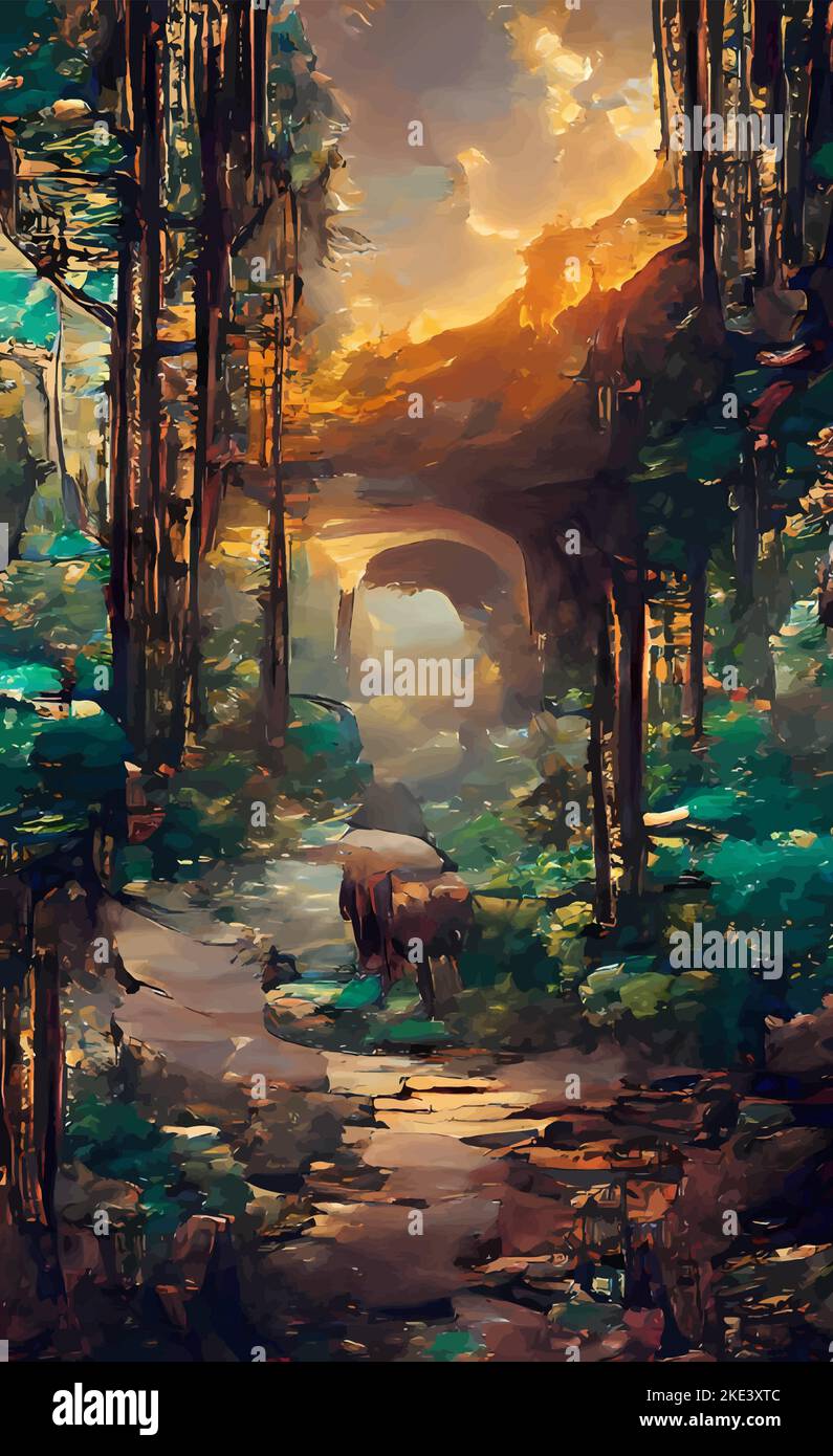 Venture into the wild Stock Vector Images - Alamy
