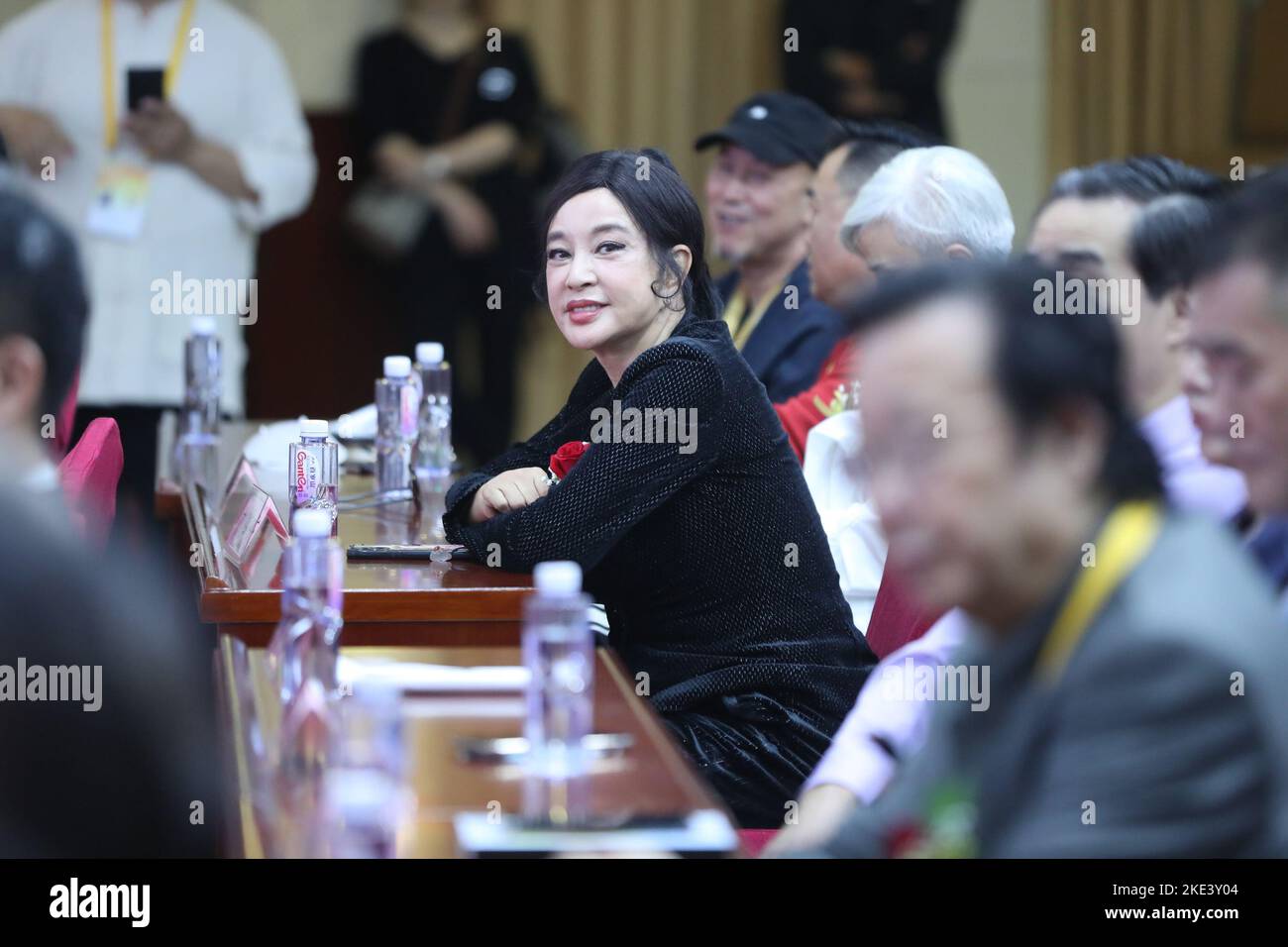 Chinese actress Liu Xiaoqing attends the 7th Invitational Exhibition of ...