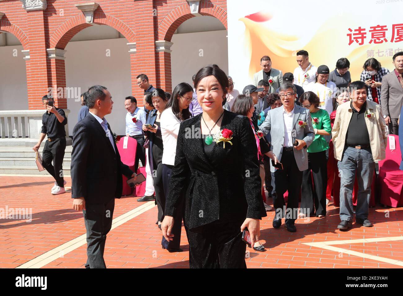 Chinese actress Liu Xiaoqing attends the 7th Invitational Exhibition of ...