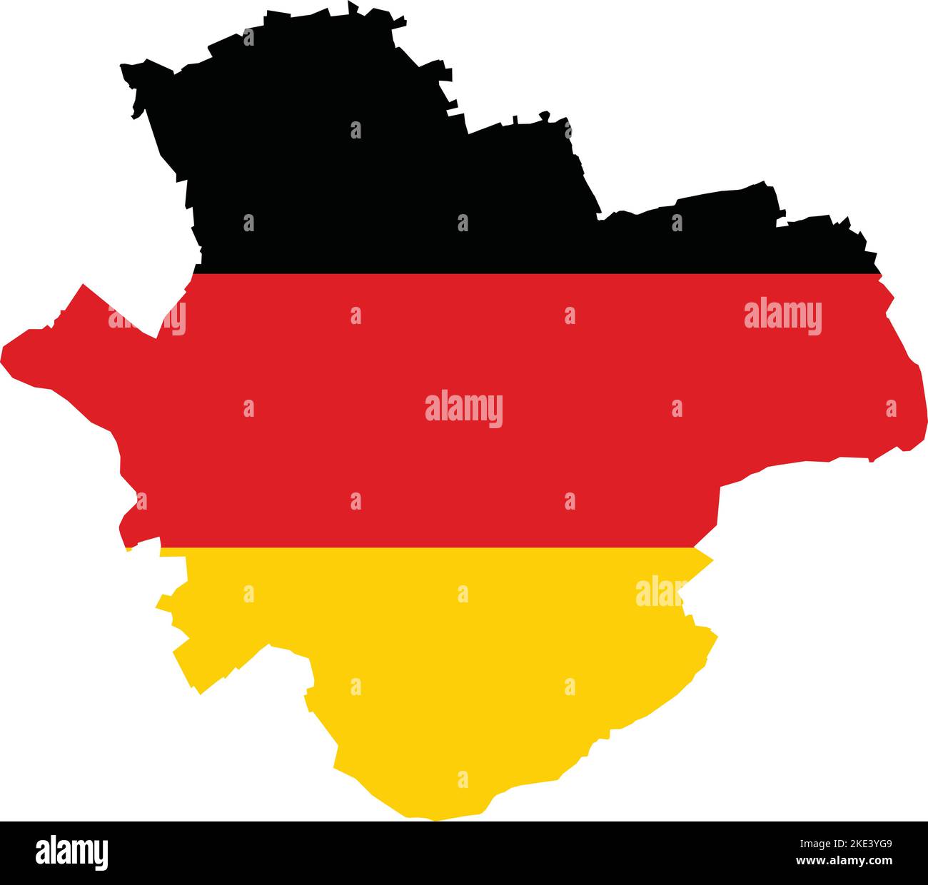 Simple flat blank vector flag map of the German regional capital city ...