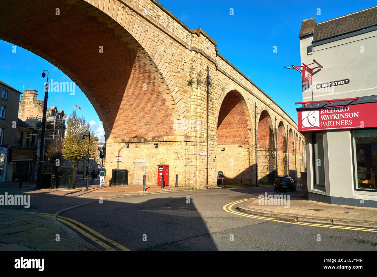 Stone railway viaduct in Mansfield, UK Stock Photo - Alamy
