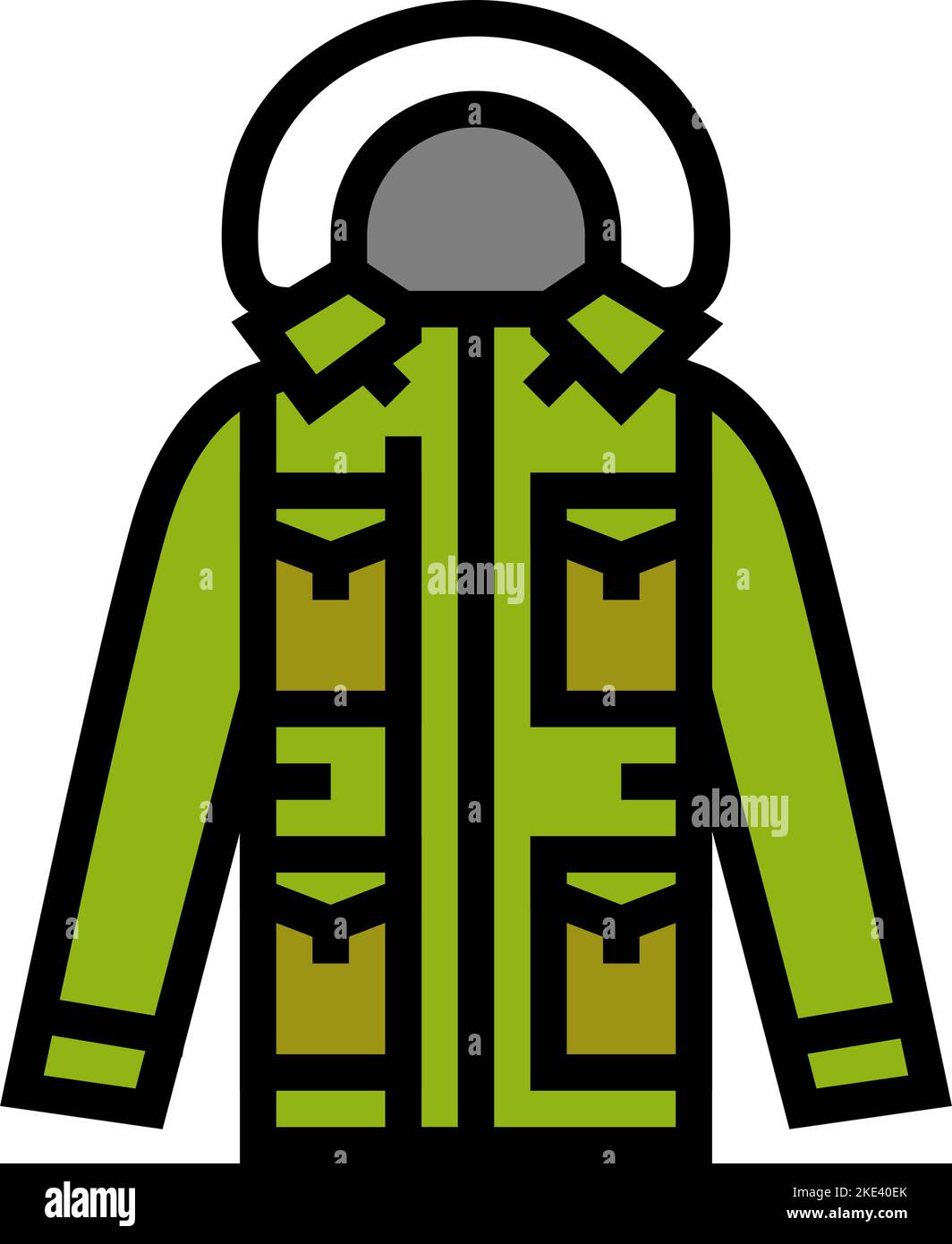 parka outerwear male color icon vector illustration Stock Vector Image ...