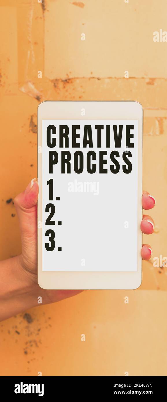 Text showing inspiration Creative Process. Conceptual photo connecting ...