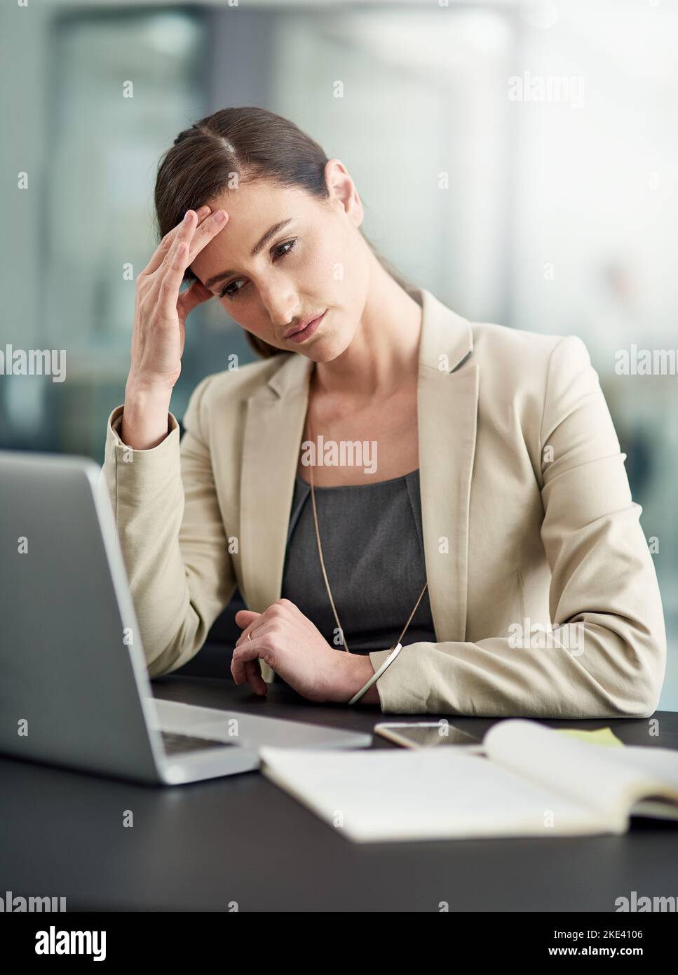 Work related stress - the struggle is real. a businesswoman looking ...