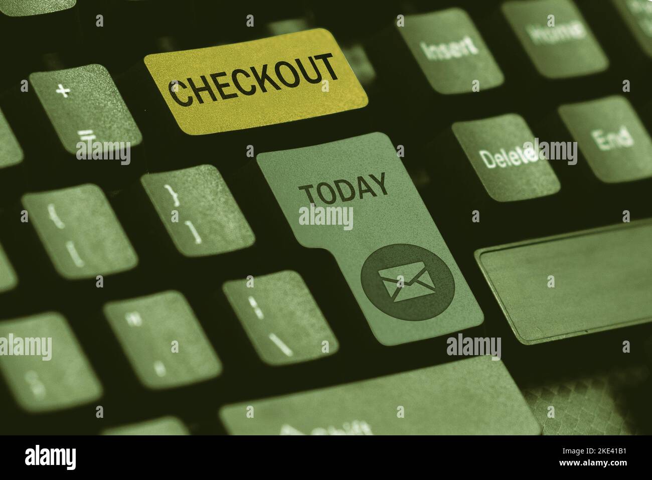 Text showing inspiration Checkout. Business approach a point at which ...