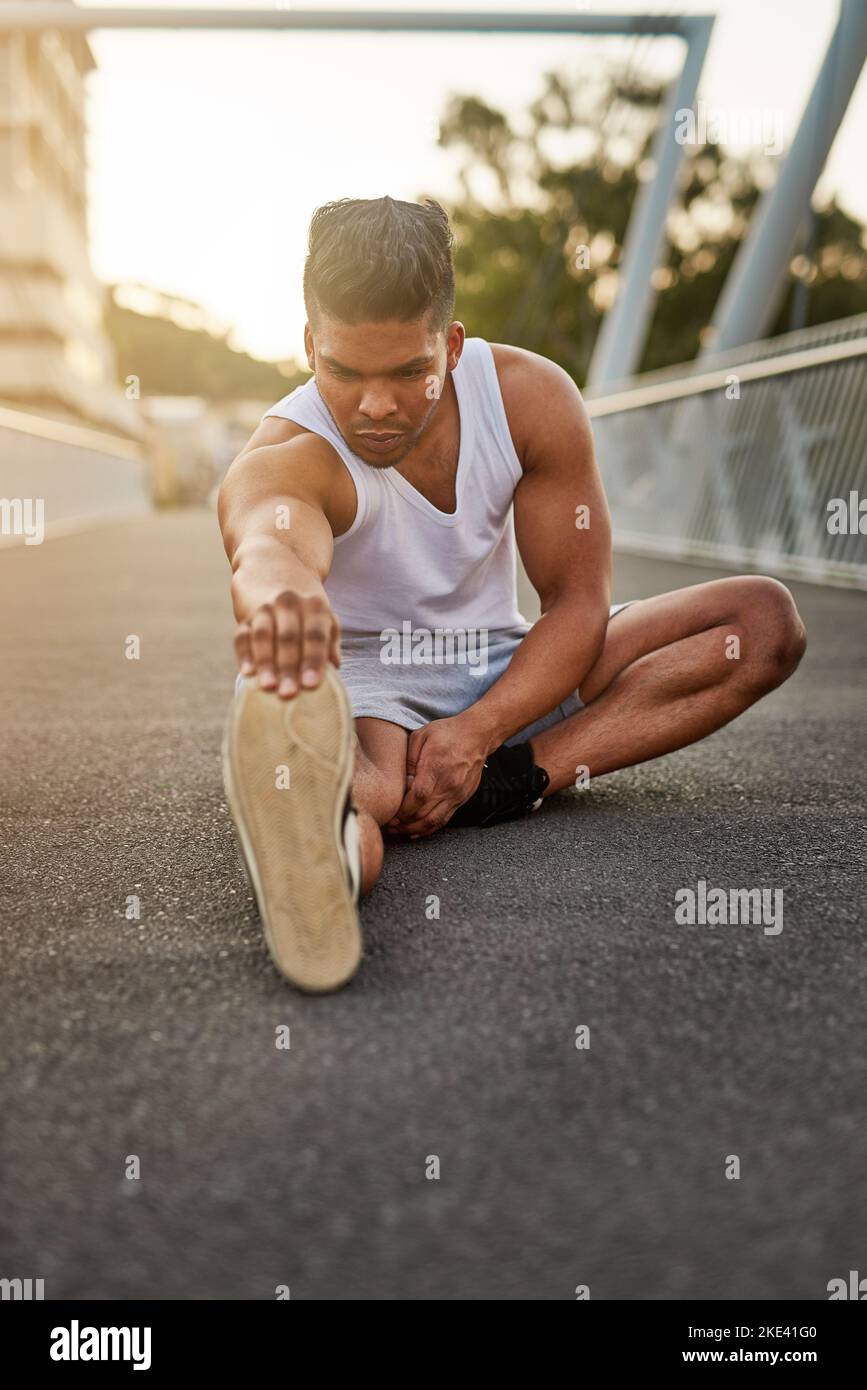 Young adult man warming up hi-res stock photography and images - Alamy