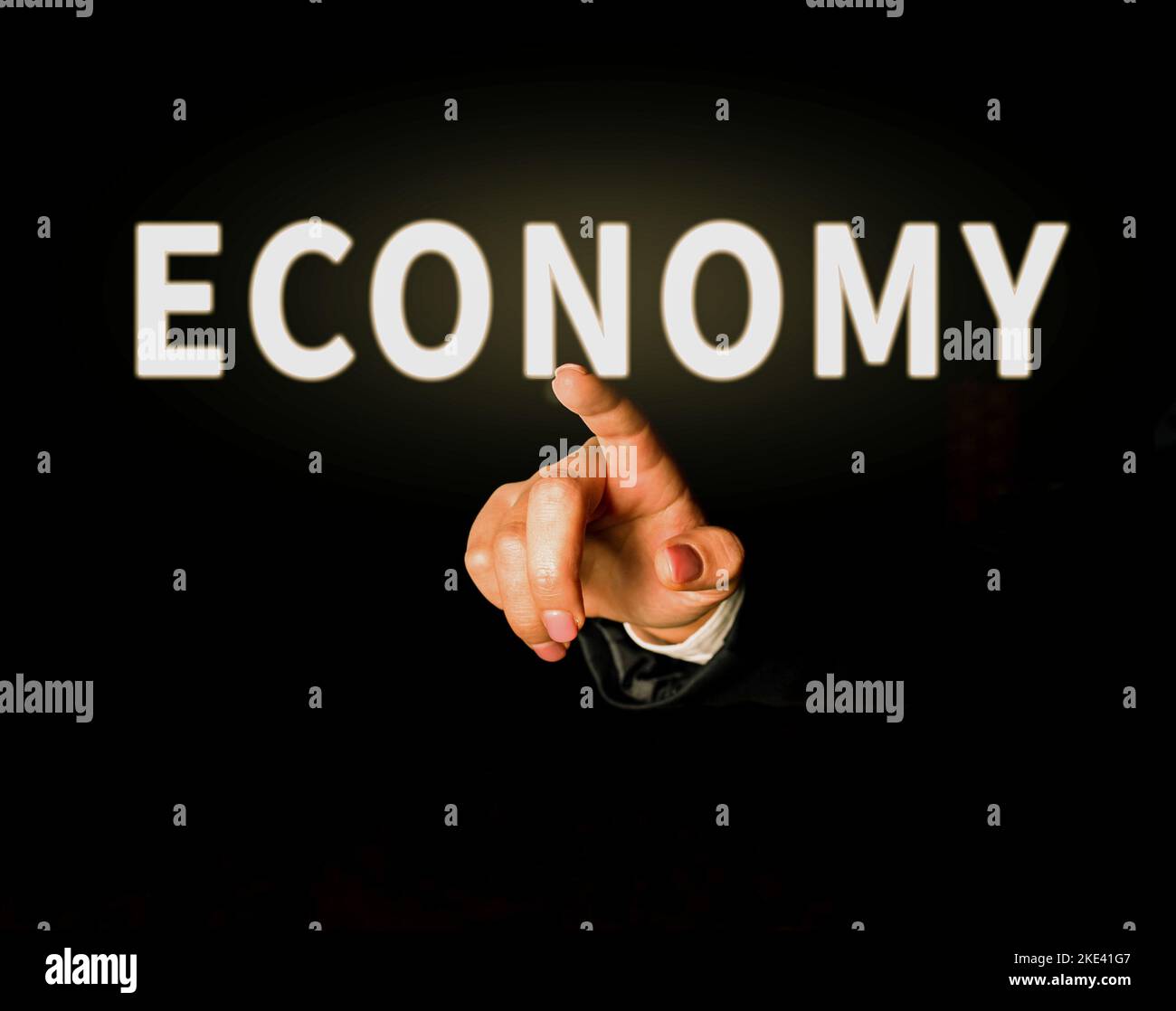 Writing displaying text Economy. Concept meaning the system of how ...