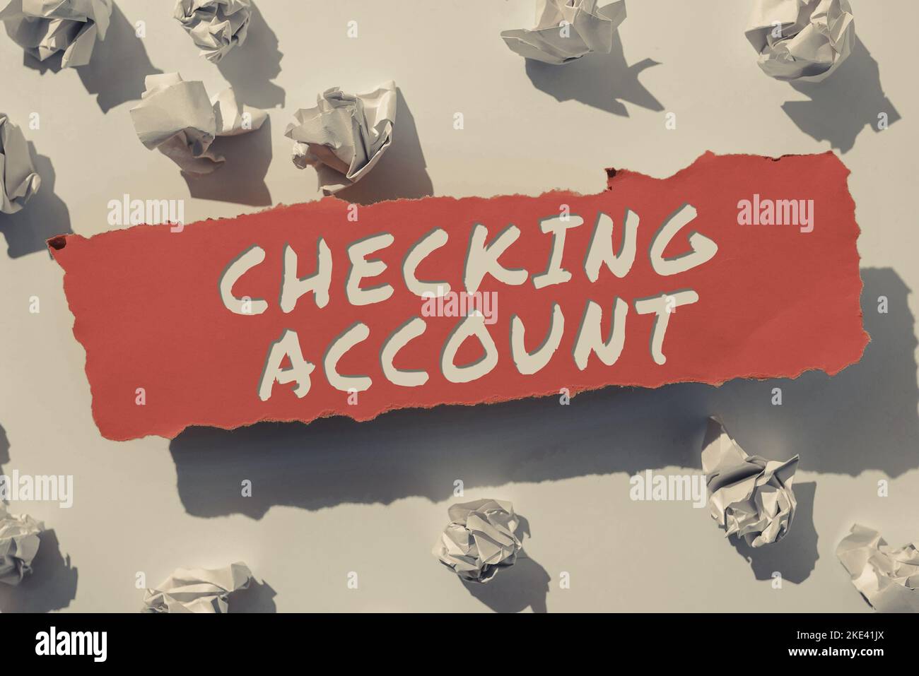 Text sign showing Checking Account. Word Written on transactional bank ...