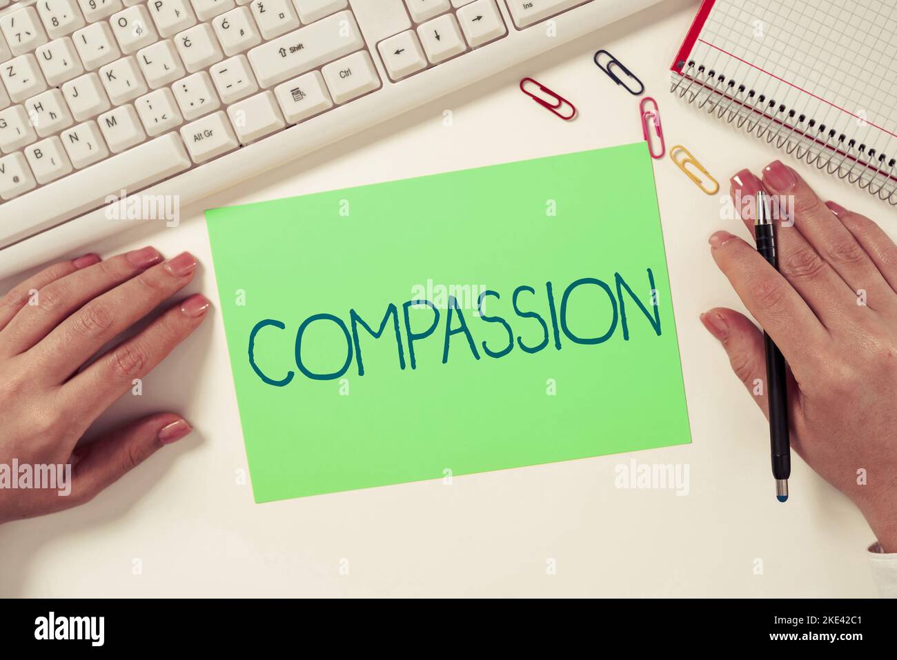 Inspiration showing sign Compassion. Concept meaning empathy and ...