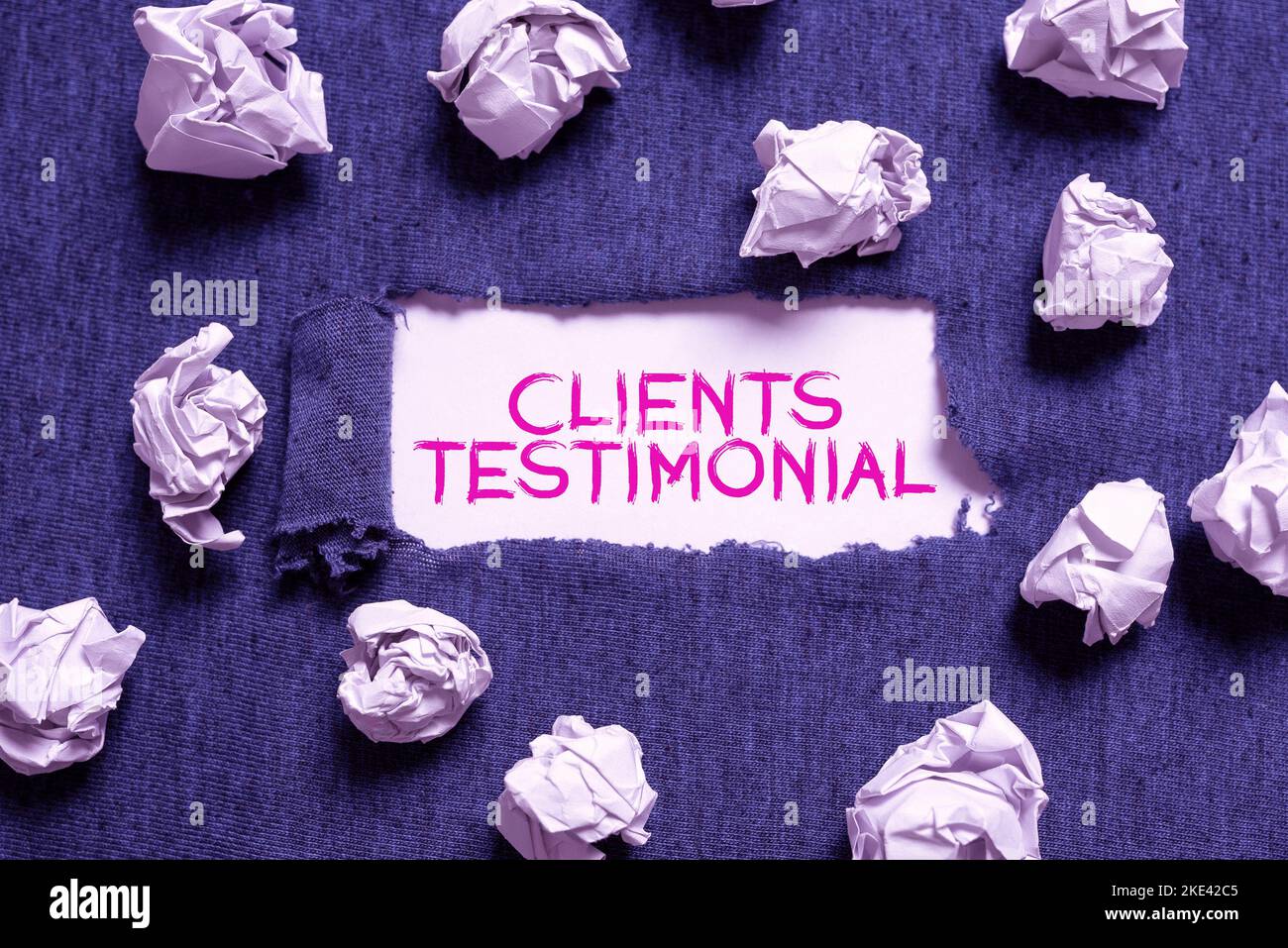 Hand writing sign Clients Testimonial. Concept meaning Formal Statement ...