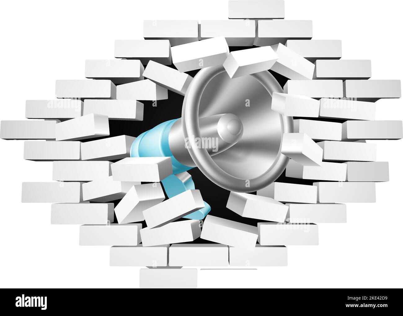 News Mega Phone Bull Horn Wall Megaphone Concept Stock Vector Image ...