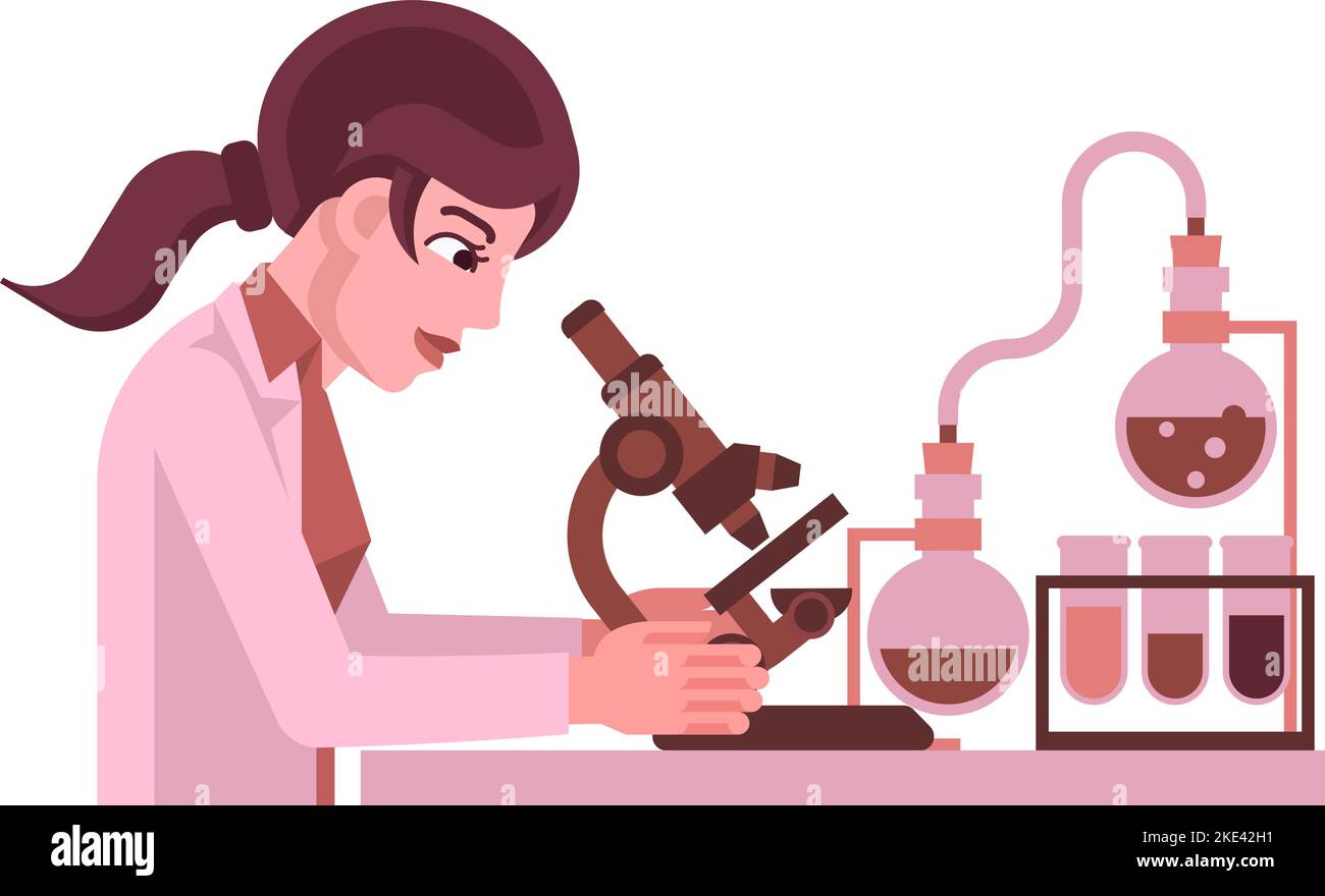 Science Research Scientist Lab Work Bench Concept Stock Vector Image ...