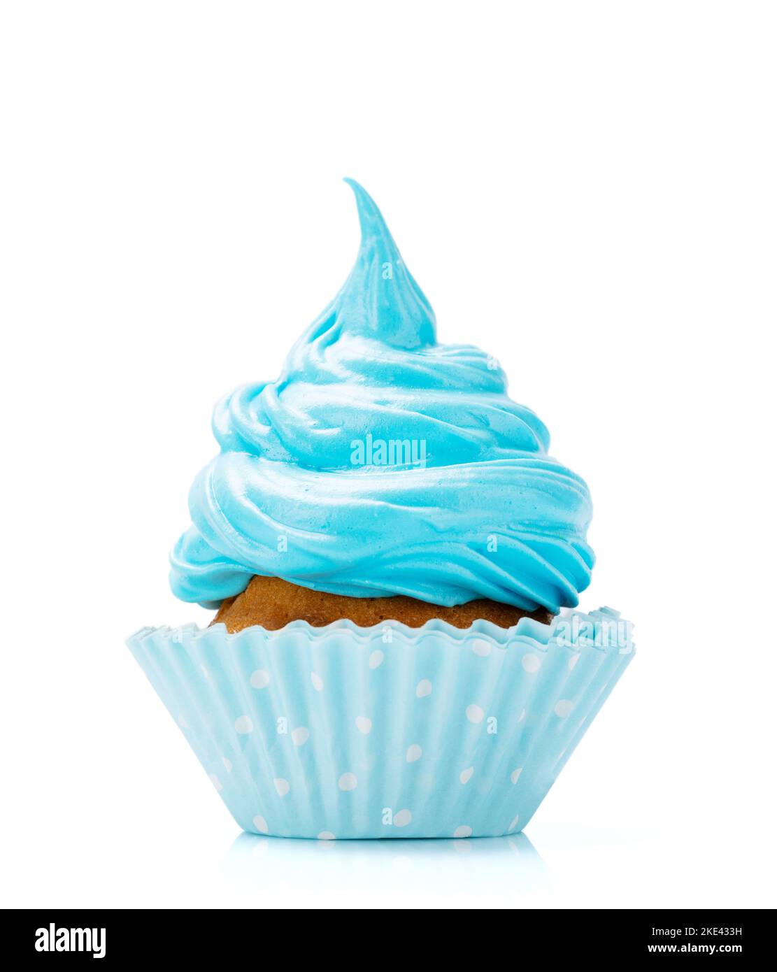 Blue cupcake isolated on white background Stock Photo - Alamy