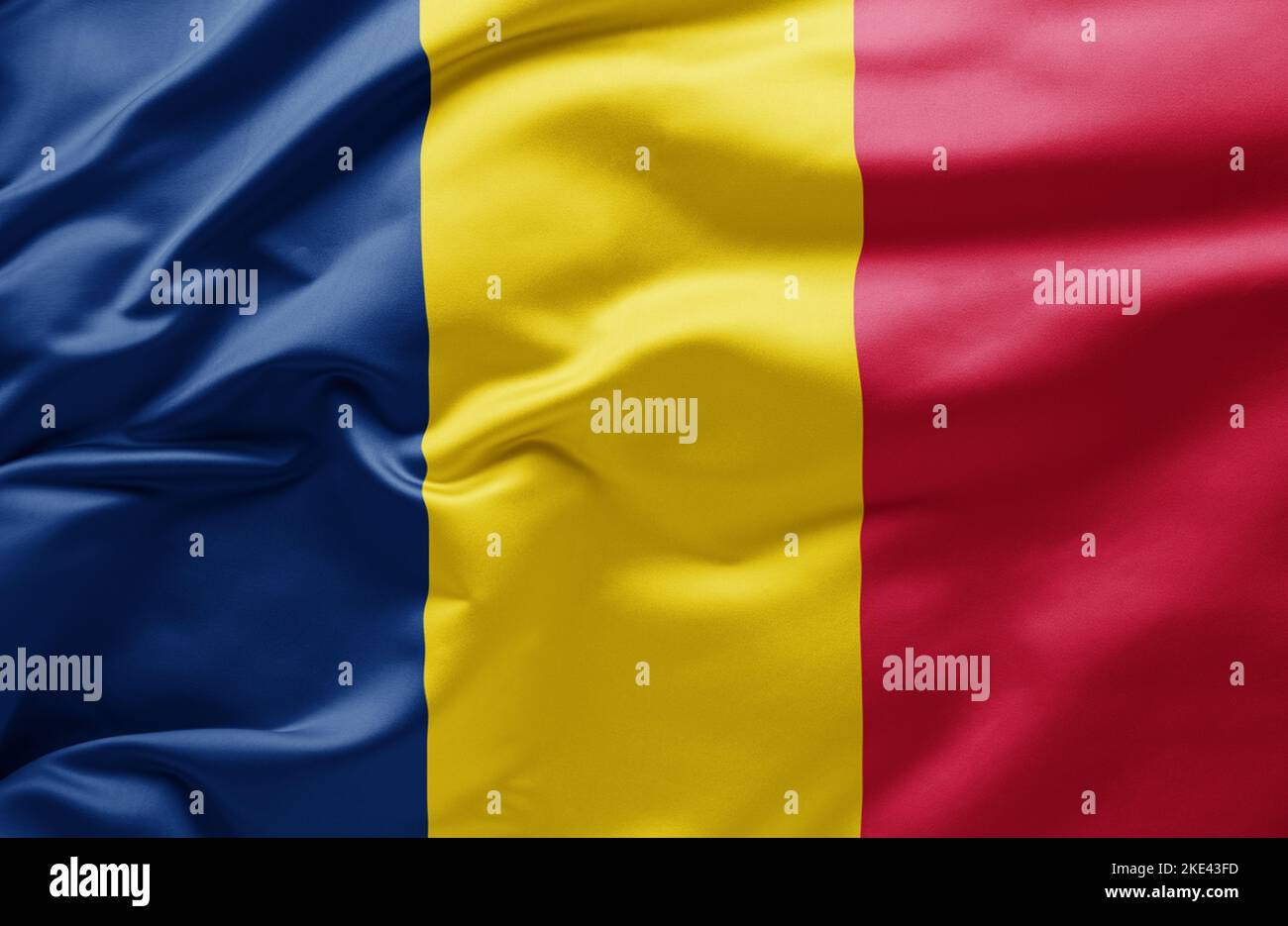 Waving national flag of Chad Stock Photo - Alamy