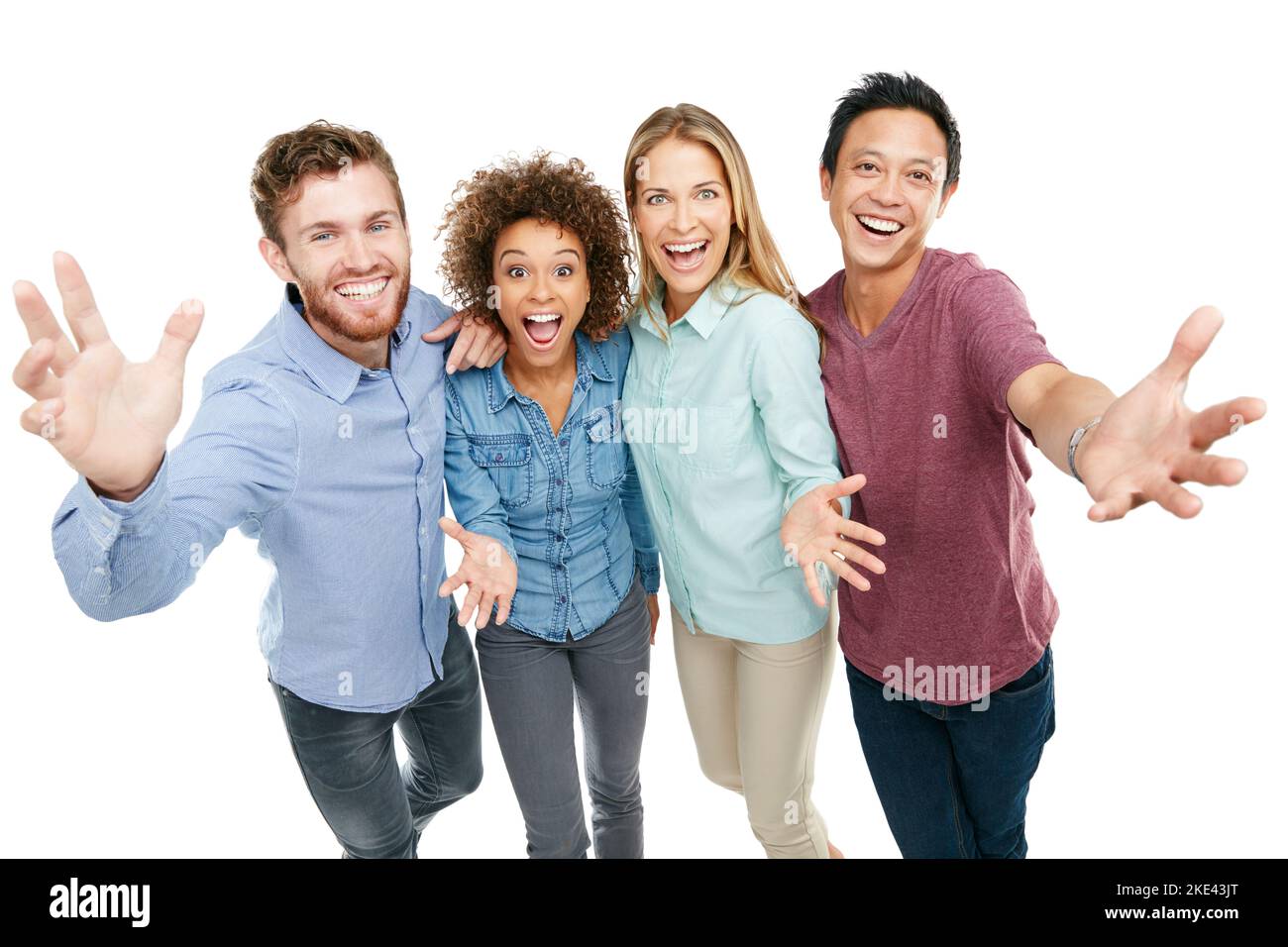 Presenting Friendship. Studio portrait of a group of friends posing ...