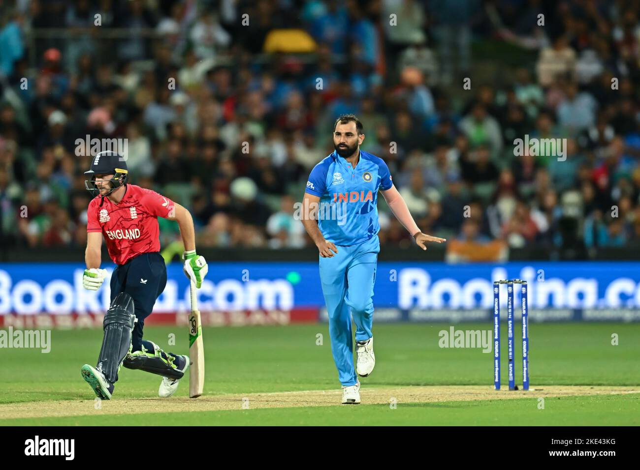 Mohammed Shami of India react after bowl during the ICC Men's T20 World ...