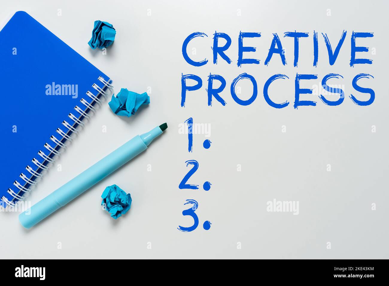 Conceptual display Creative Process. Business overview connecting ideas ...