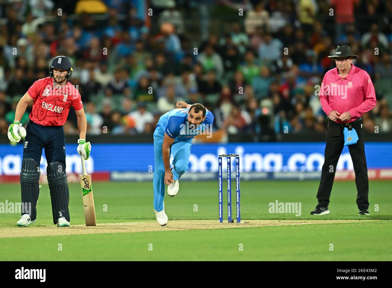 Mohammed Shami of India bowl during the ICC Men's T20 World Cup Semi ...