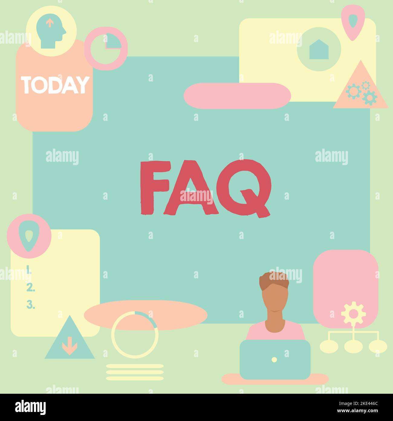 Inspiration showing sign Faq. Business approach list of frequently ...