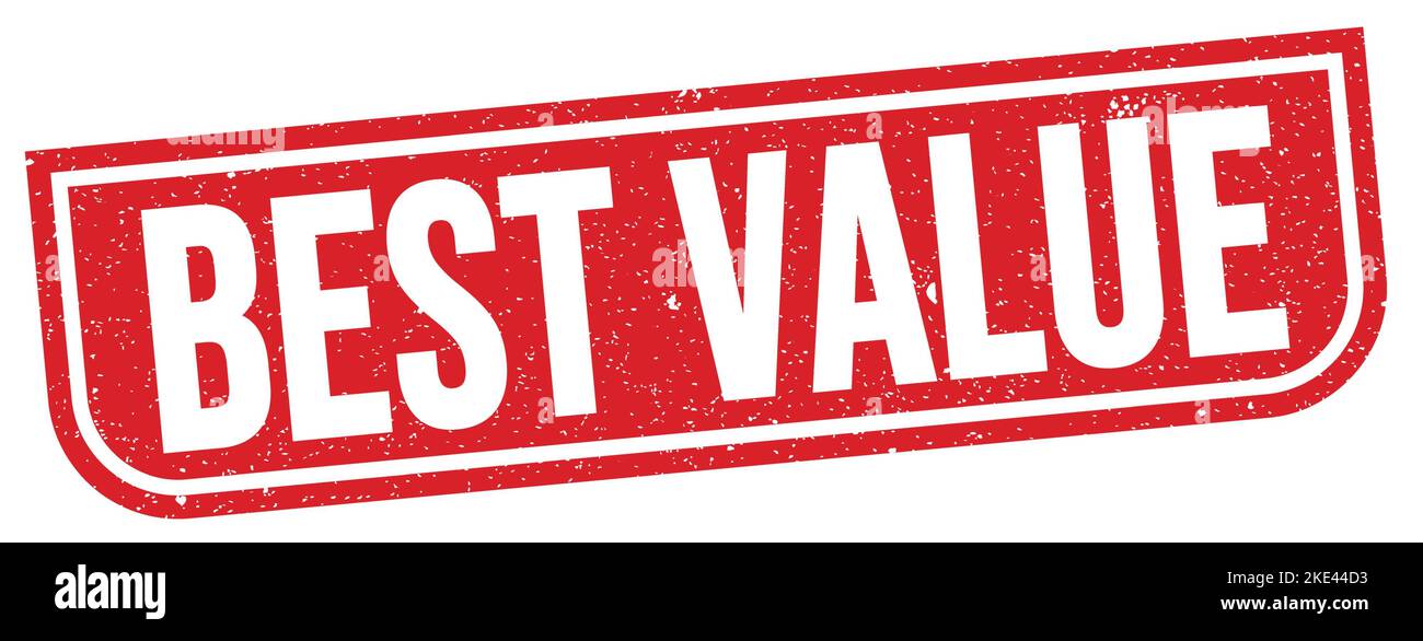 BEST VALUE text written on red grungy stamp sign Stock Photo - Alamy