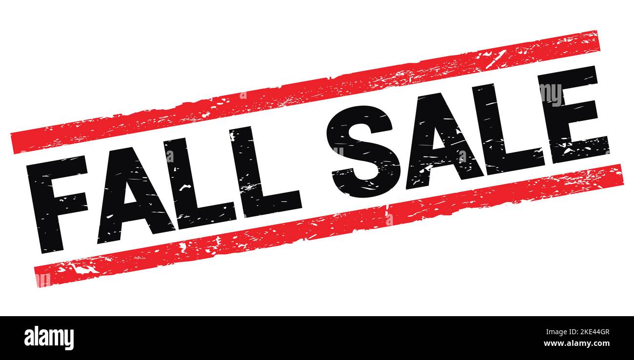 FALL SALE text written on black-red rectangle stamp sign Stock Photo ...