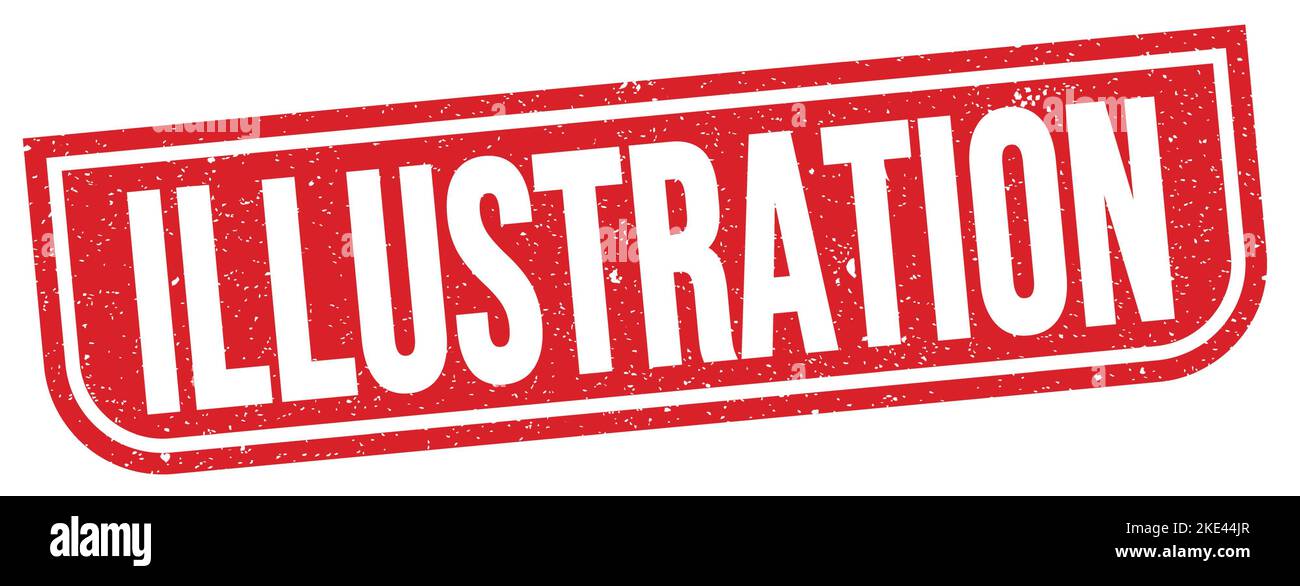 ILLUSTRATION text written on red grungy stamp sign Stock Photo - Alamy