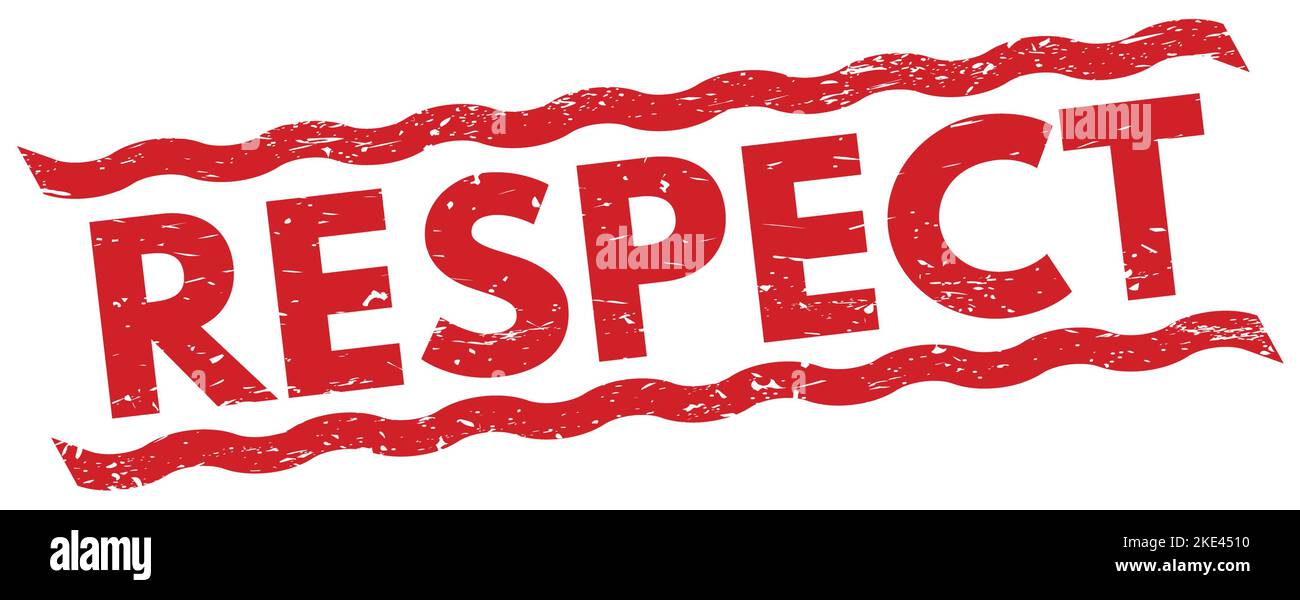 RESPECT text written on red lines stamp sign Stock Photo - Alamy