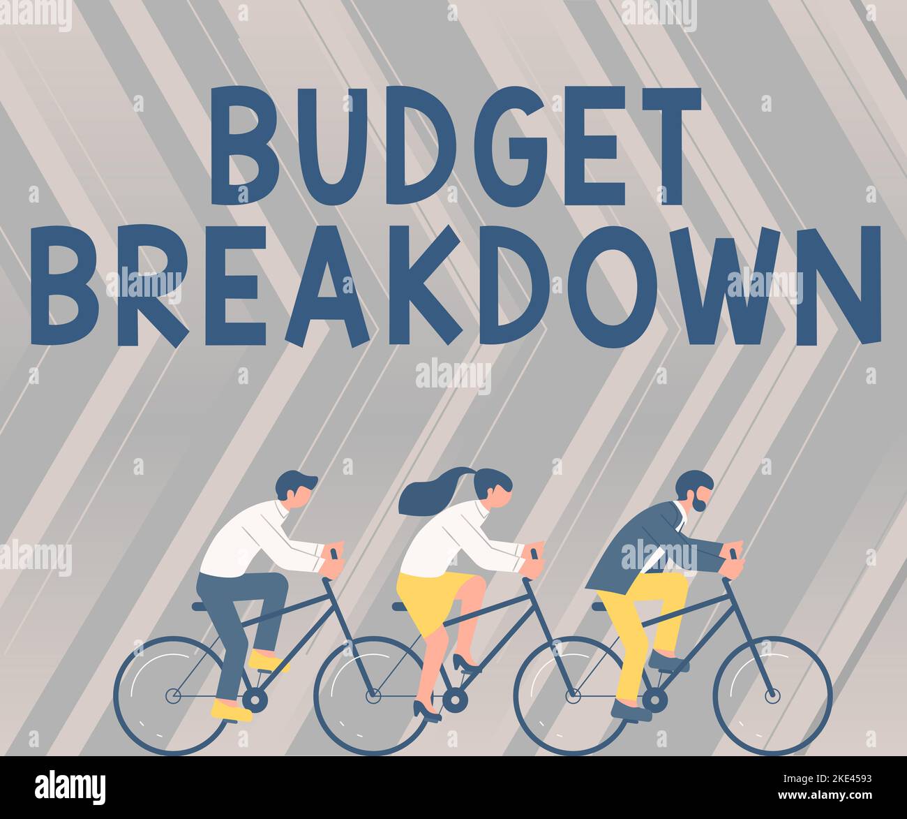 Text caption presenting Budget Breakdown. Business approach dividing ...
