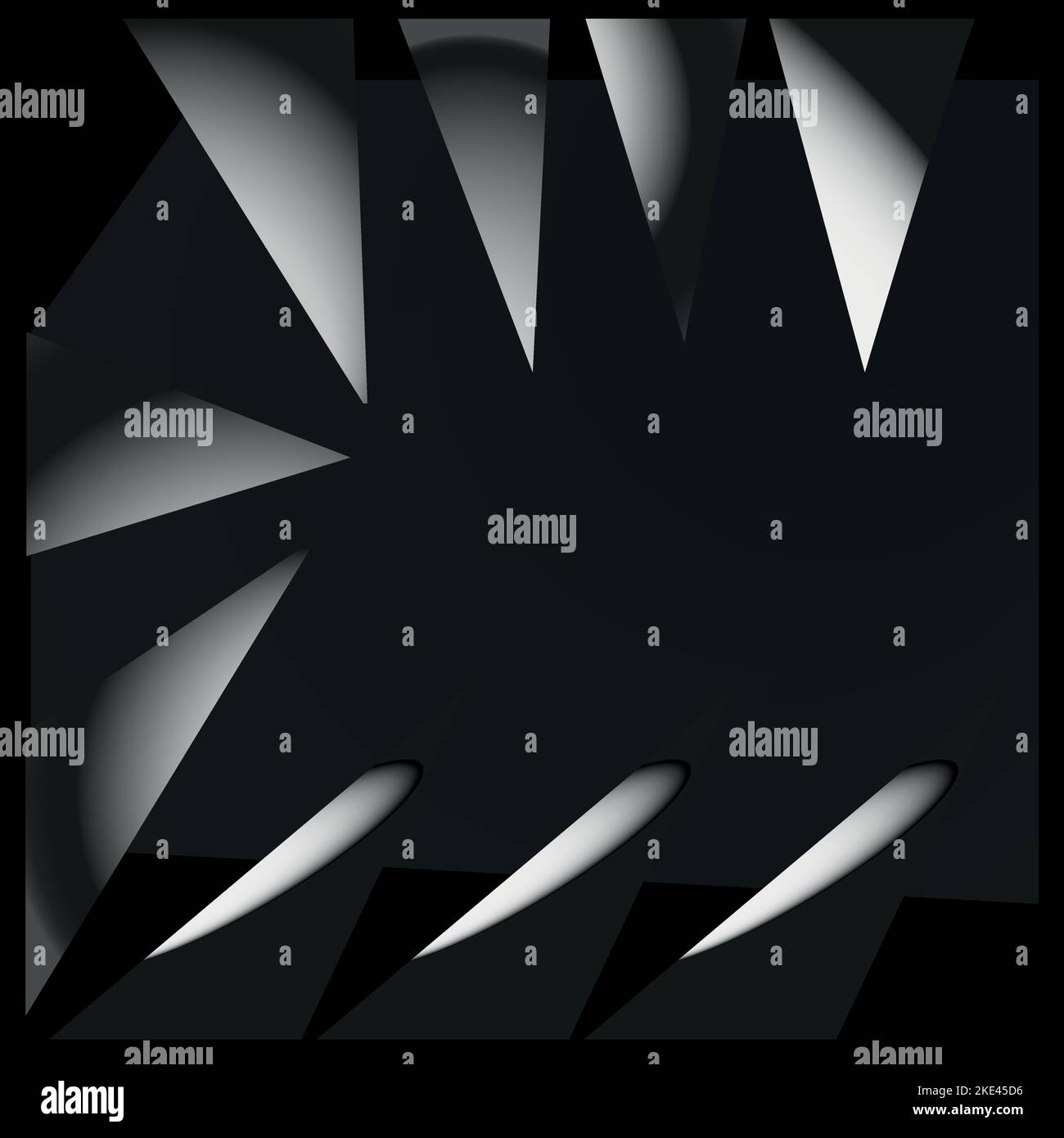 Art flowing digital vector background. Shadows of black and white ...