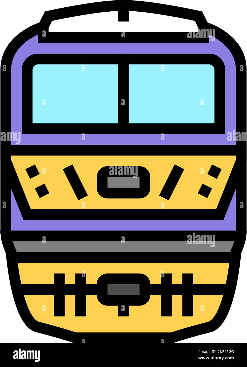 train transport vehicle color icon vector illustration Stock Vector ...