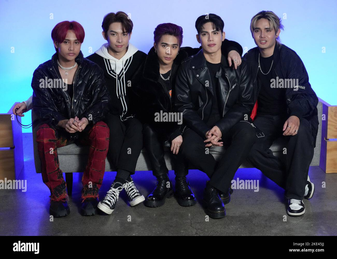 Los Angeles, USA. 09th Nov, 2022. (L-R) P-Pop group SB19 - Ken, Justin ...