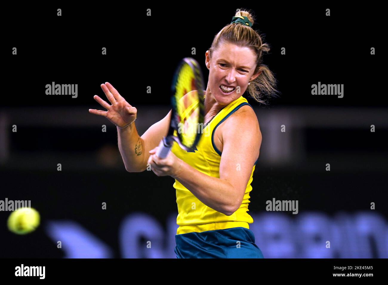 Australia's Storm Sanders in action during day three of the Billie Jean ...