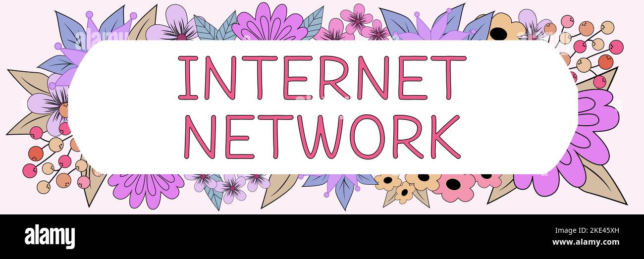 Hand writing sign Internet Network. Word Written on connects computers ...