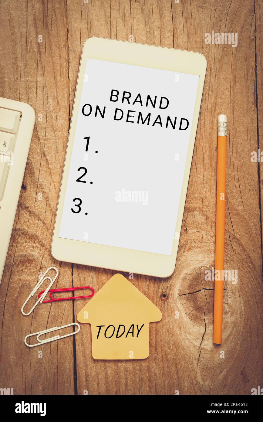 Handwriting text Brand On Demand. Word Written on Intelligence needed ...