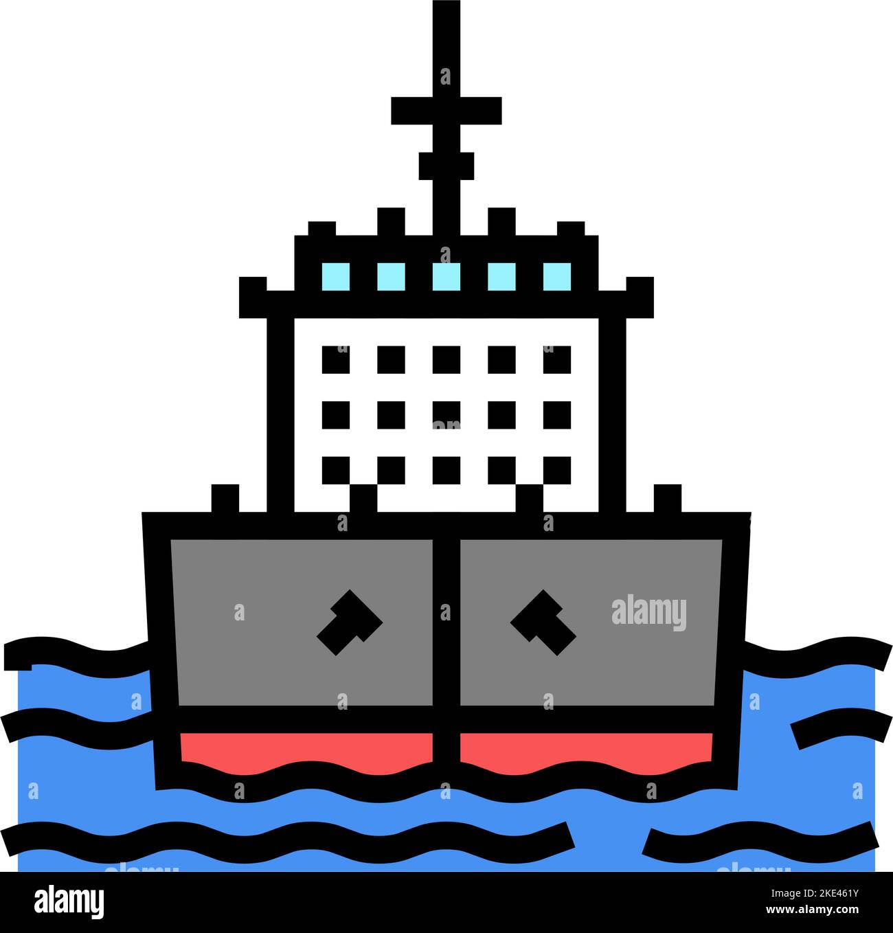 ship transport vehicle color icon vector illustration Stock Vector ...