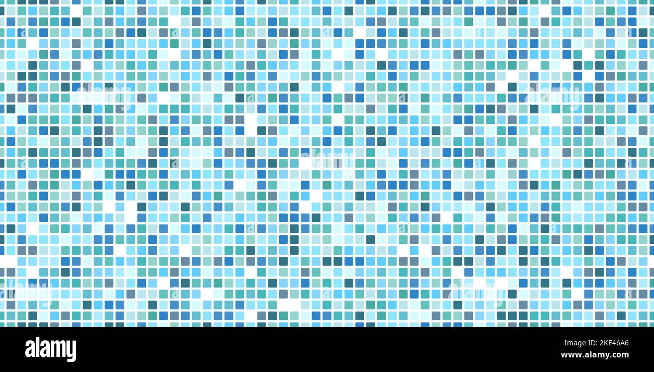 Pastel blue swimming pool mosaic tile seamless pattern Stock Vector ...