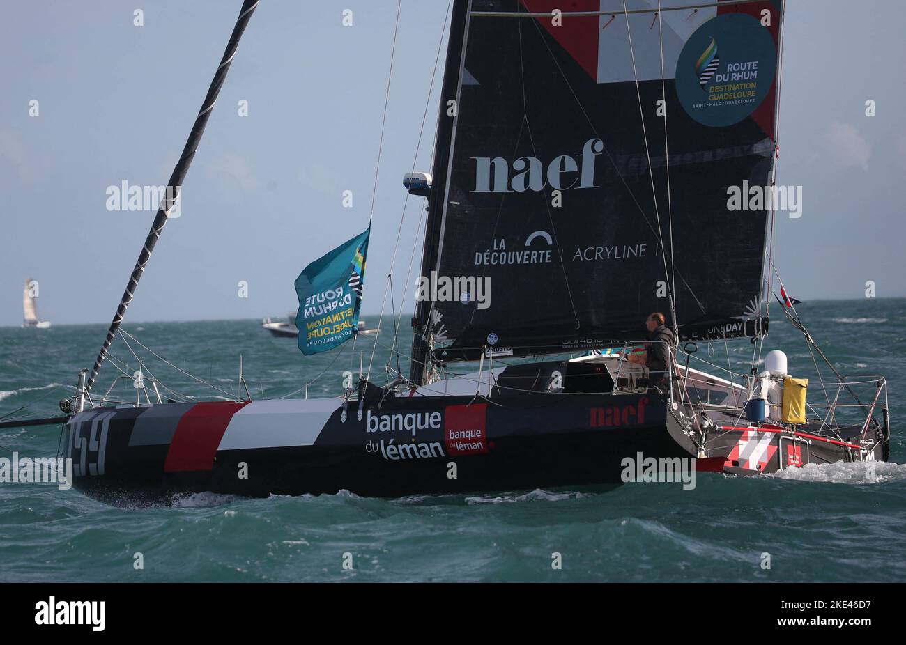 CLASSE40 BANQUE DU LEMAN Skipper Simon Koster during the Route du Rhum ...