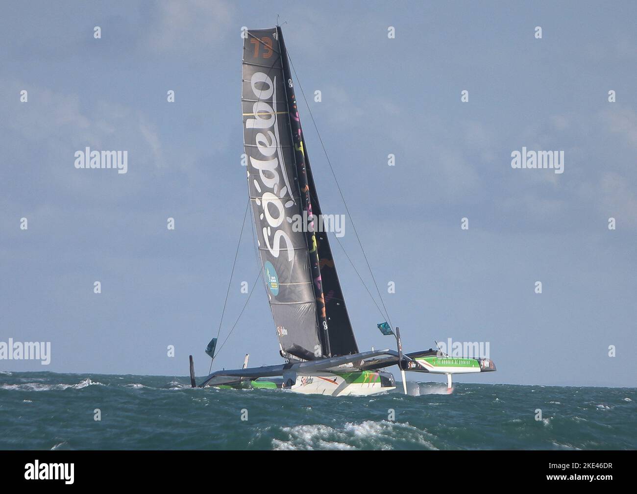 ULTIM 32/23 SODEBO ULTIM 3 Skipper Thomas Coville during Route du Rhum ...