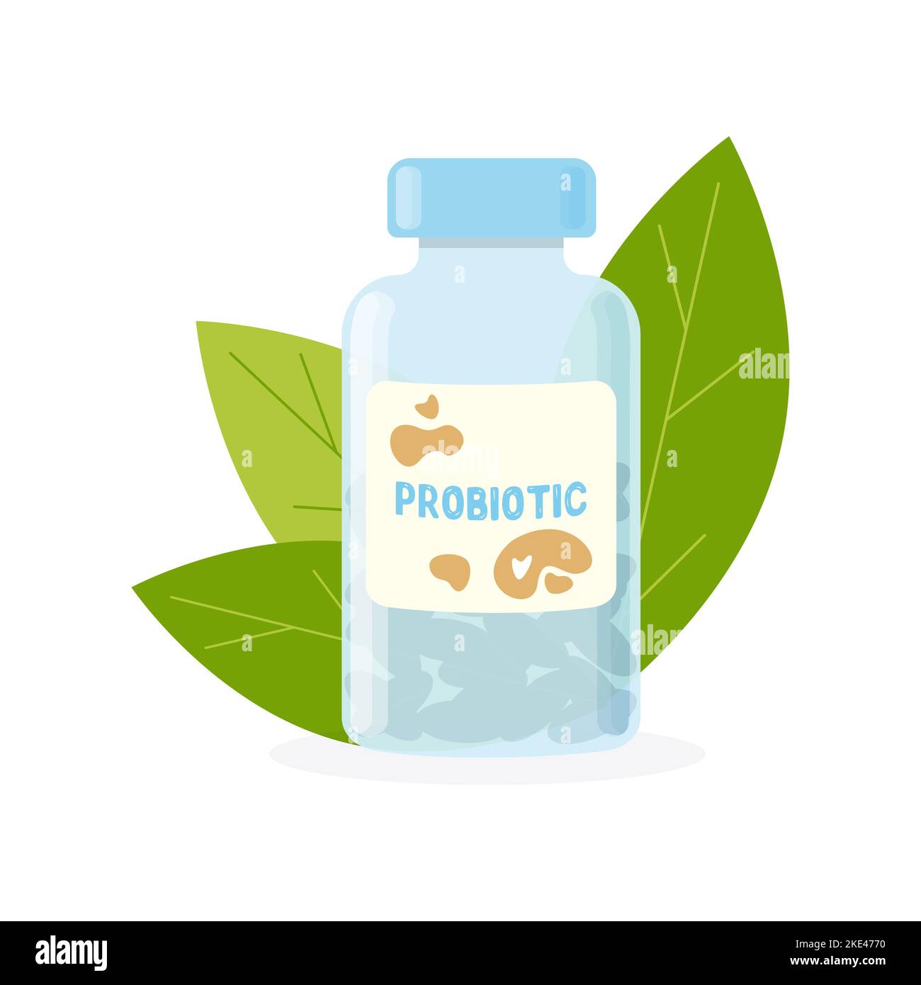 Probiotic bottle with capsules. Vector illustration Stock Vector Image & Art - Alamy