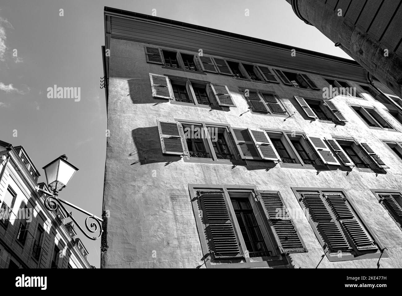 Whitewashed house walls Black and White Stock Photos & Images - Alamy