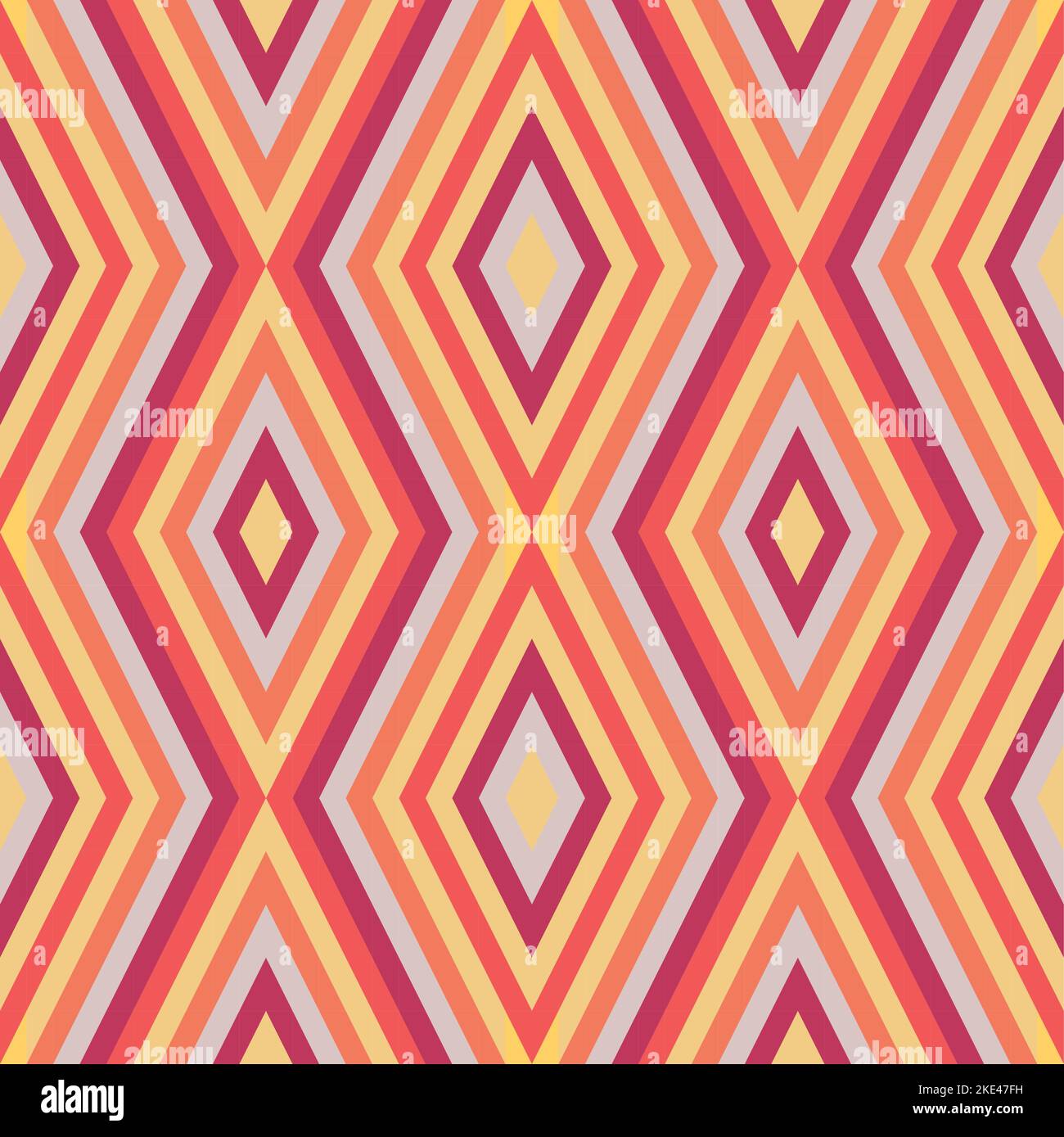 Geometric Folklore Ornament With Diamonds Tribal Ethnic Vector Texture