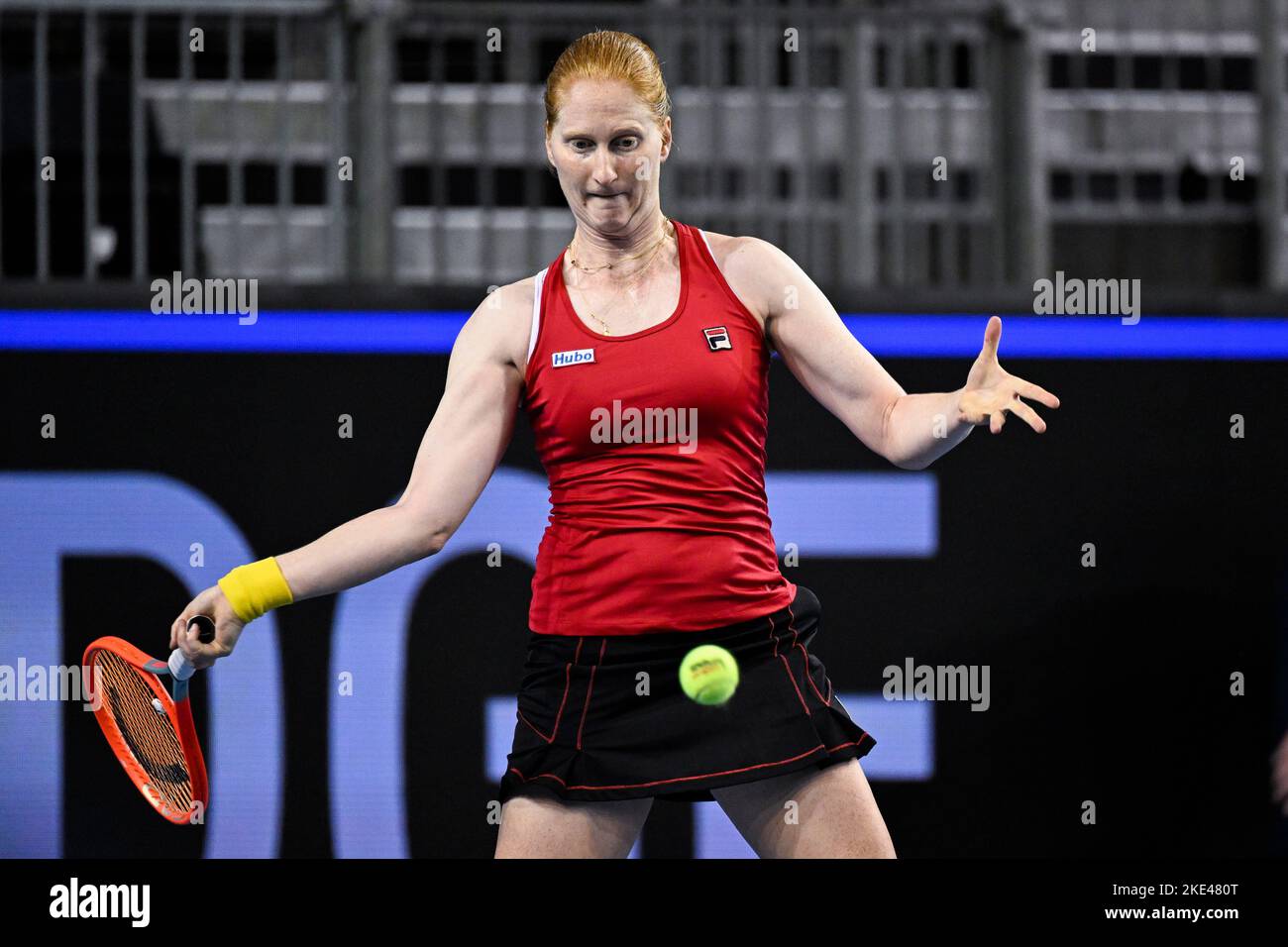 Glasgow, Scotland,10 November 2022. Belgian Alison Van Uytvanck ...