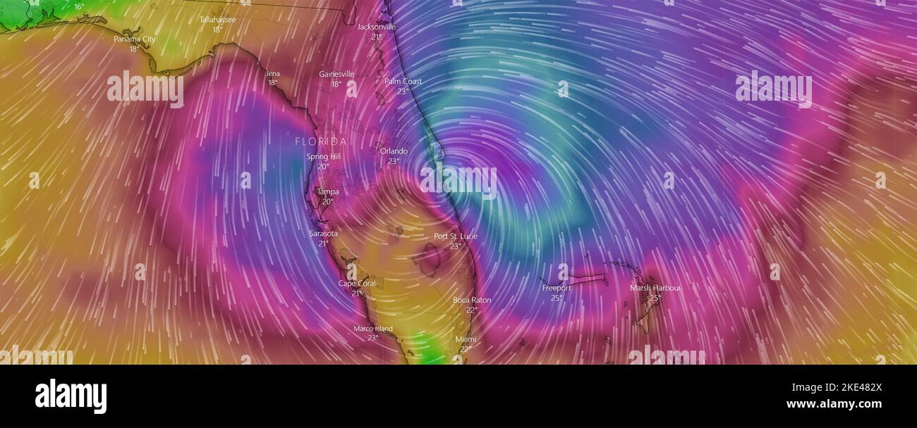 Dresden, Germany - November 10, 2022: Map of East seacoast of US on ...