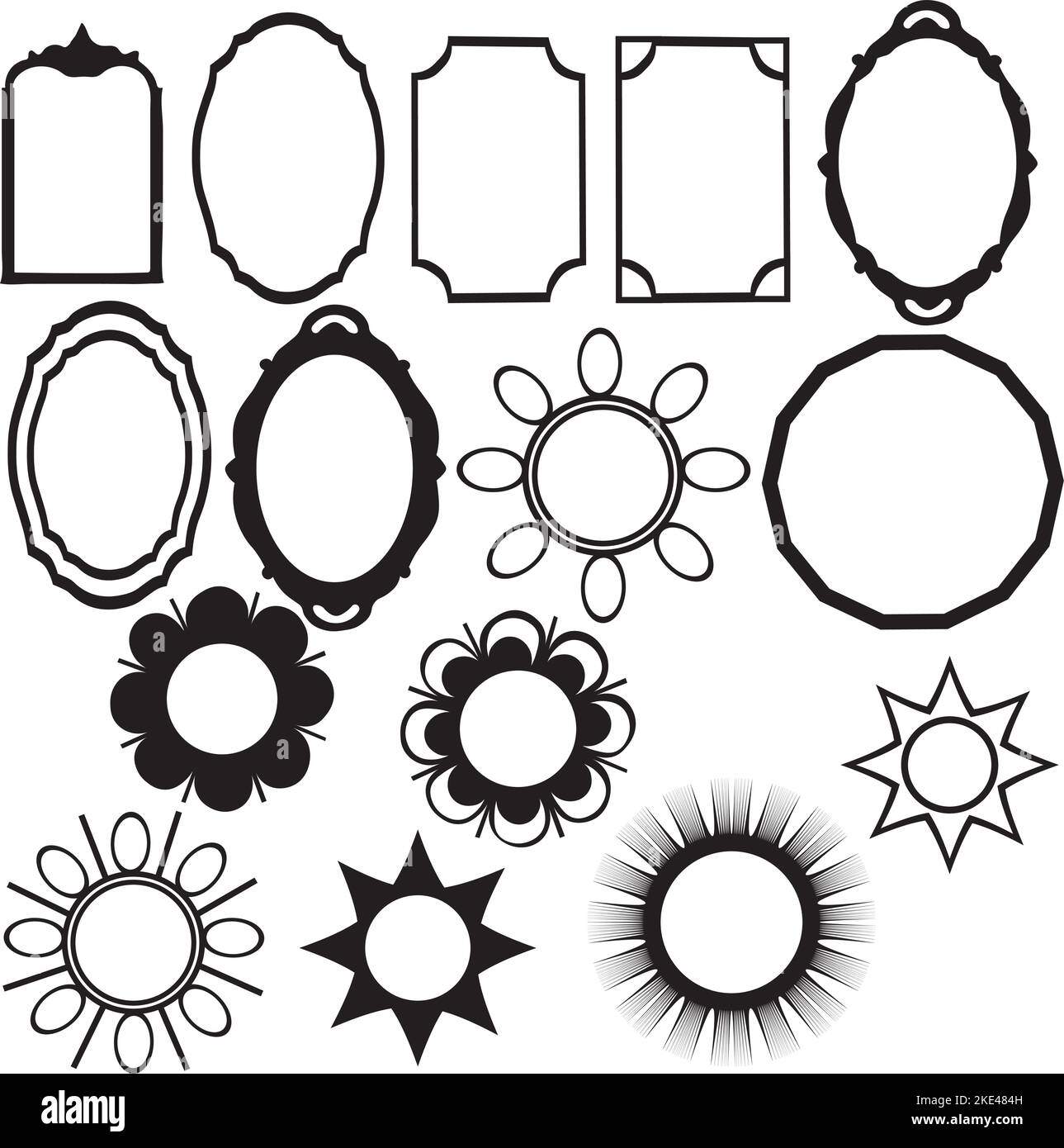 The vector illustrations of different frames Stock Vector Image & Art ...