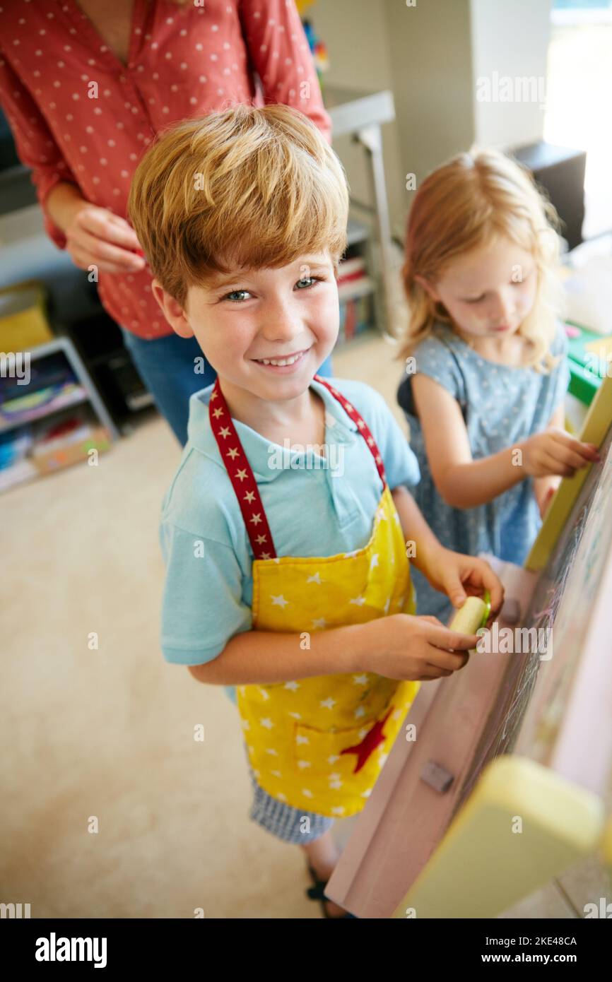 Childhood is all about having fun-filled times. Portrait of a little ...