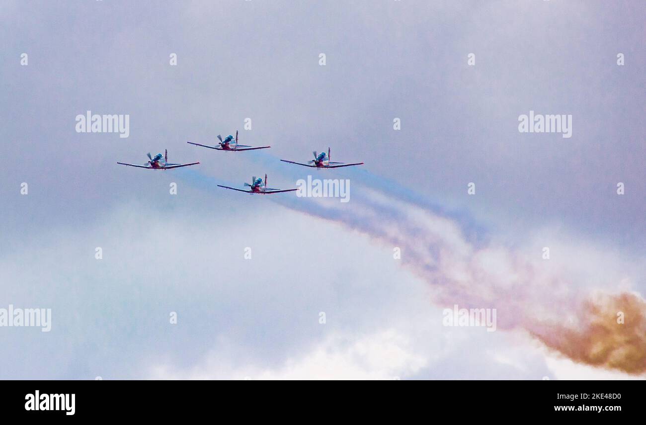 Four helicopters in flight hi-res stock photography and images - Alamy