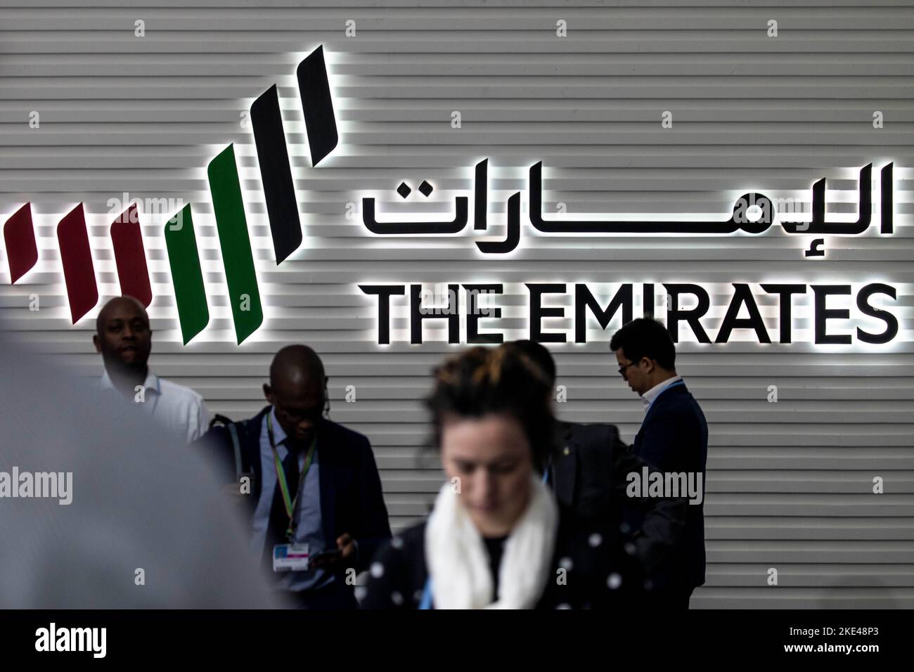 Sharm El Sheikh, Egypt. 10th Nov, 2022. Participants visit the Emirates ...